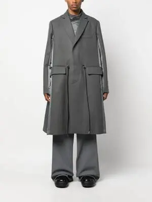 Sacai Drawstring Wool Trench Coat