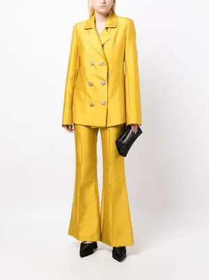 MACGRAW Circa 72 High-rise Flared Trousers - Gold