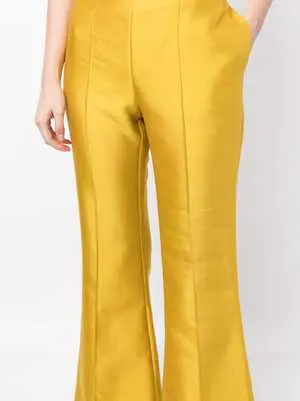 MACGRAW Circa 72 High-rise Flared Trousers - Gold