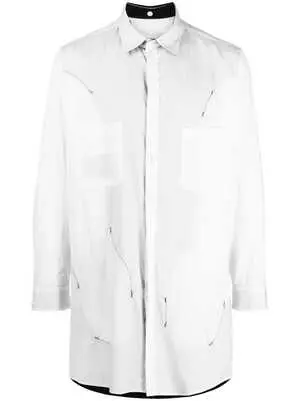 Yohji Yamamoto Graphic-print Cotton Shirt
