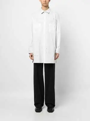 Yohji Yamamoto Graphic-print Cotton Shirt