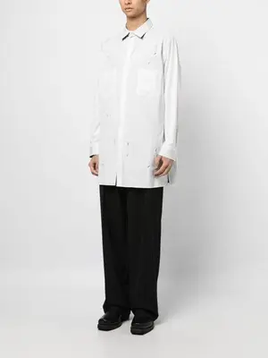 Yohji Yamamoto Graphic-print Cotton Shirt