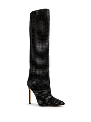 Paris Texas Holly 105mm Crystal-embellished Boots - Black