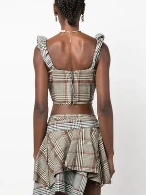 VIVIENNE WESTWOOD Sunday Tartan-check Corset Top