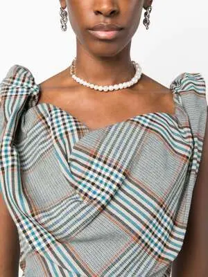 VIVIENNE WESTWOOD Sunday Tartan-check Corset Top