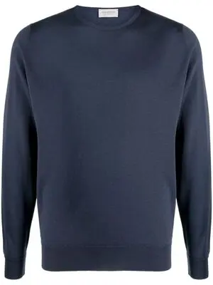 John Smedley Lundy Fine-knit Jumper - Blue