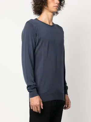 John Smedley Lundy Fine-knit Jumper - Blue
