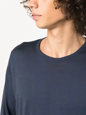 John Smedley Lundy Fine-knit Jumper - Blue