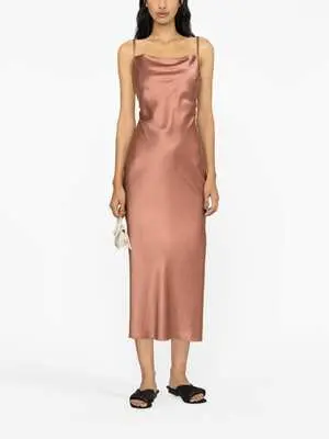 Nanushka Fiore Satin Slip Midi Dress