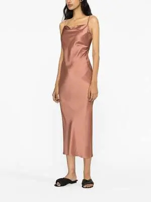 Nanushka Fiore Satin Slip Midi Dress