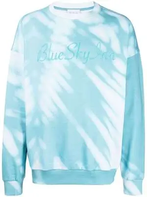 BLUE SKY INN Logo-embroidered Cotton Sweatshirt - Blue