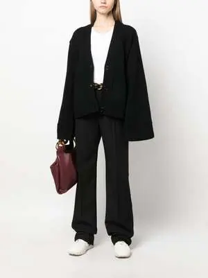 Axel Arigato Memory Boxy-fit Wool Cardigan - Black
