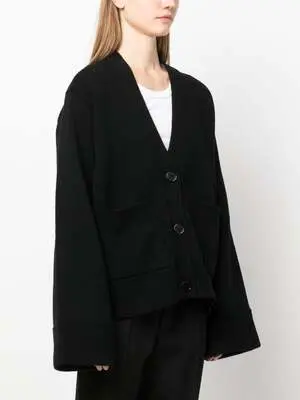 Axel Arigato Memory Boxy-fit Wool Cardigan - Black