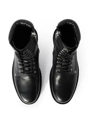 Off-White Diag-sole Lace-up Combat Boots - Black