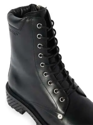 Off-White Diag-sole Lace-up Combat Boots - Black