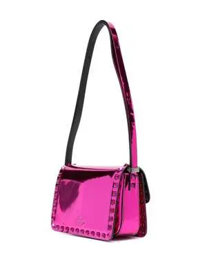 Valentino Garavani Rockstud-embellished Patent Leather Shoulder Bag
