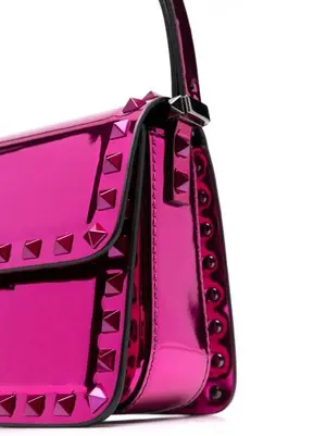 Valentino Garavani Rockstud-embellished Patent Leather Shoulder Bag