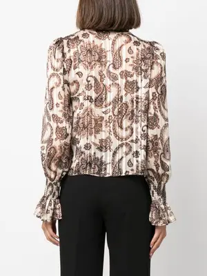 Liu Jo Paisley-print Pleated Blouse