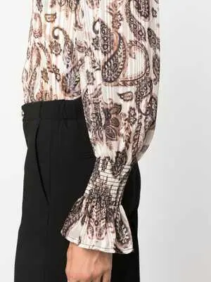 Liu Jo Paisley-print Pleated Blouse