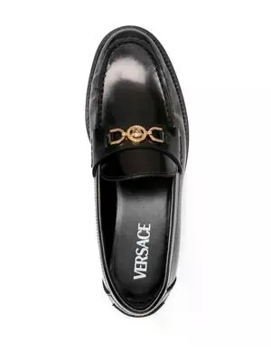 Versace Medusa '95 Leather Loafers - Black
