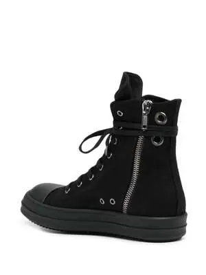 Rick Owens Eyelet-detailing Zip-up Sneakers