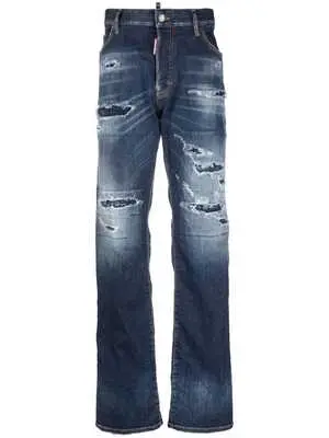 Dsquared2 Ripped Straight-leg Jeans