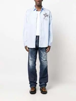Dsquared2 Ripped Straight-leg Jeans