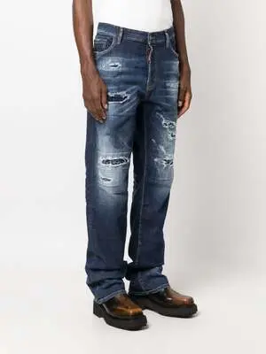 Dsquared2 Ripped Straight-leg Jeans