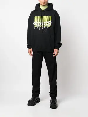 VTMNTS Barcode-print Long-sleeve Hoodie