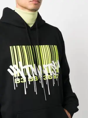 VTMNTS Barcode-print Long-sleeve Hoodie