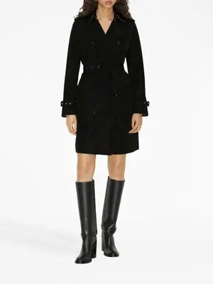 Burberry Kensington Double-breasted Trench Coat - Black