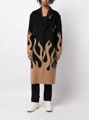 HACULLA. Up In Flames Wool Coat - Black