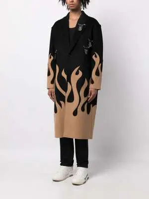 HACULLA. Up In Flames Wool Coat - Black