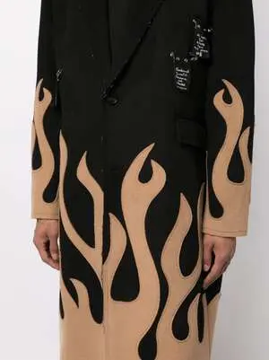 HACULLA. Up In Flames Wool Coat - Black