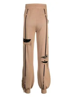 HACULLA. Distressed Knitted Track Pants - Brown