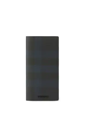 Burberry Check-pattern Leather Wallet