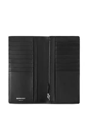 Burberry Check-pattern Leather Wallet