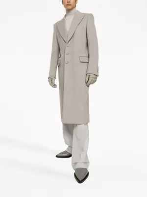 Dolce & Gabbana Single-breasted Cashmere Coat - Neutrals