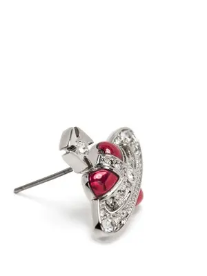 VIVIENNE WESTWOOD Diamante Heart Stud Earrings