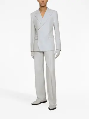 Dolce & Gabbana Pressed-crease Tailored Trousers - Grey
