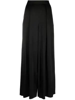 Fabiana Filippi Pleated Wide-leg Trousers - Black