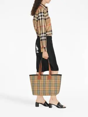 Burberry Check Cotton Shirt - Neutrals