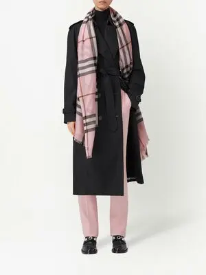 Burberry House Check Patterned Scarf - Pink