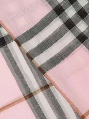 Burberry House Check Patterned Scarf - Pink