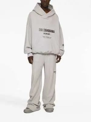 Dolce & Gabbana Logo-print Cotton Track Pants - Grey