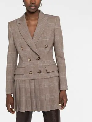 Moschino Pleat-detail Double-breasted Blazer