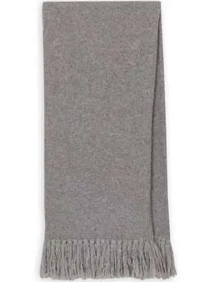 Dolce & Gabbana Fringed Knitted Scarf - Grey