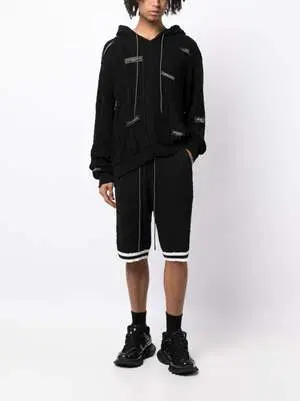 MOSTLY HEARD RARELY SEEN Logo-patches Knitted Hoodie