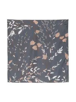 Brunello Cucinelli Ramage-print Silk Scarf - Blue