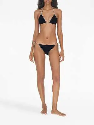 Burberry Check Trim Triangle Bikini - Black